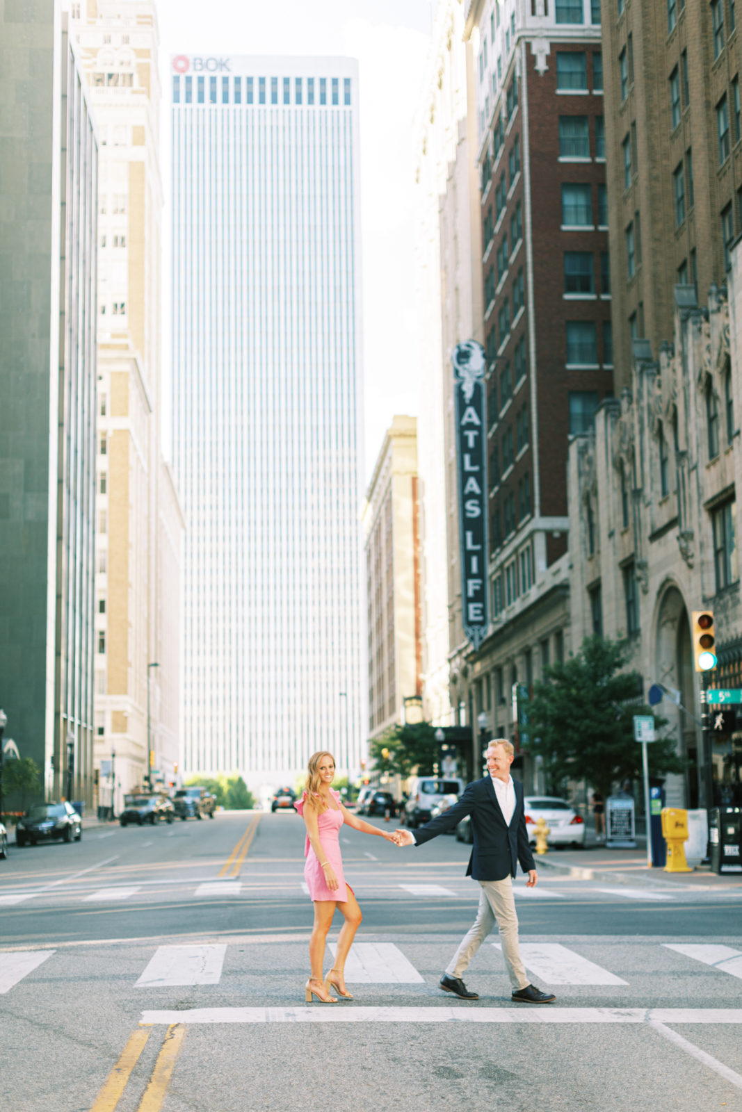 Downtown Tulsa Engagement Photos // Emily + Gibson - Megan Kay Photography
